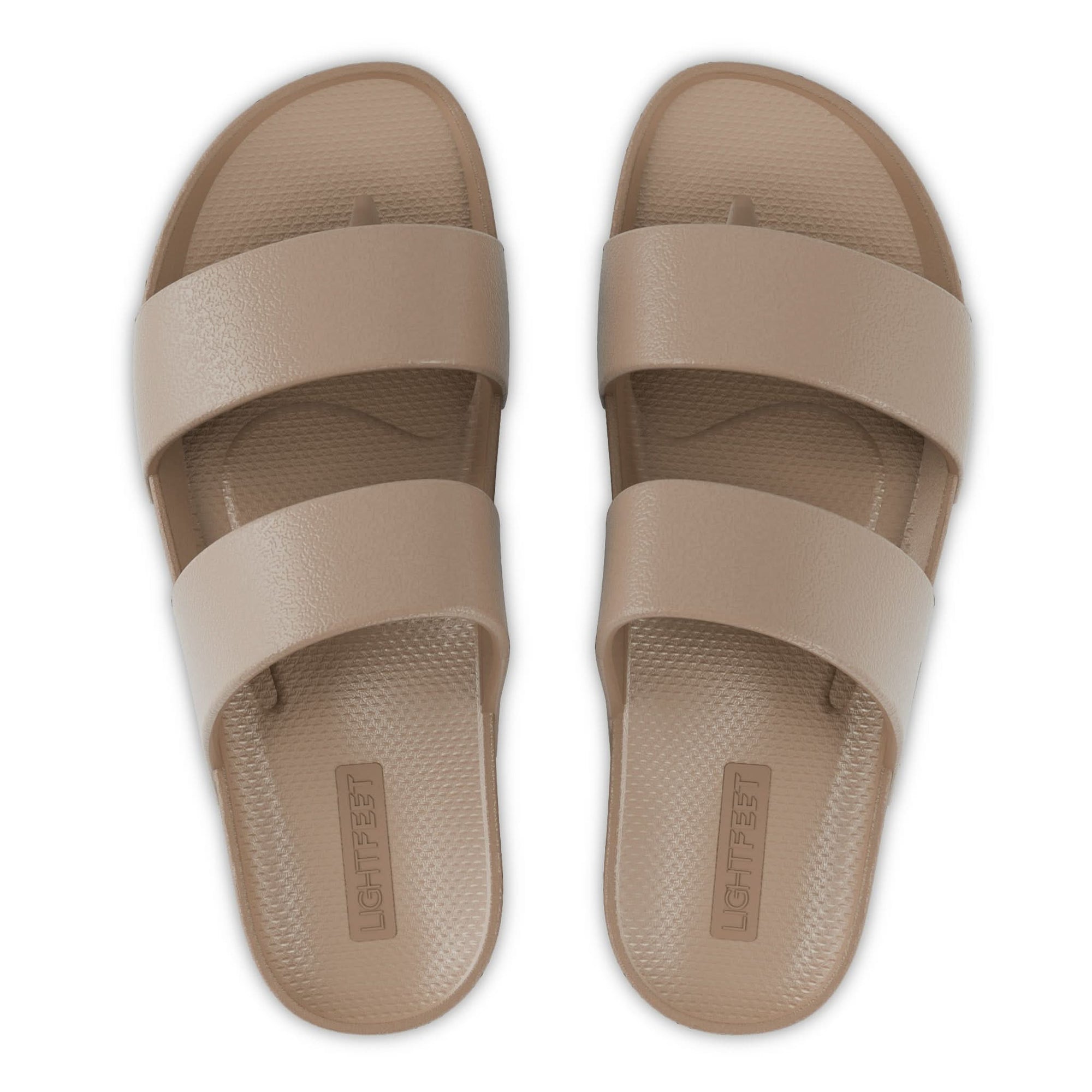 Latte - Lightfeet Double Strap Slides – Lightfeet AU