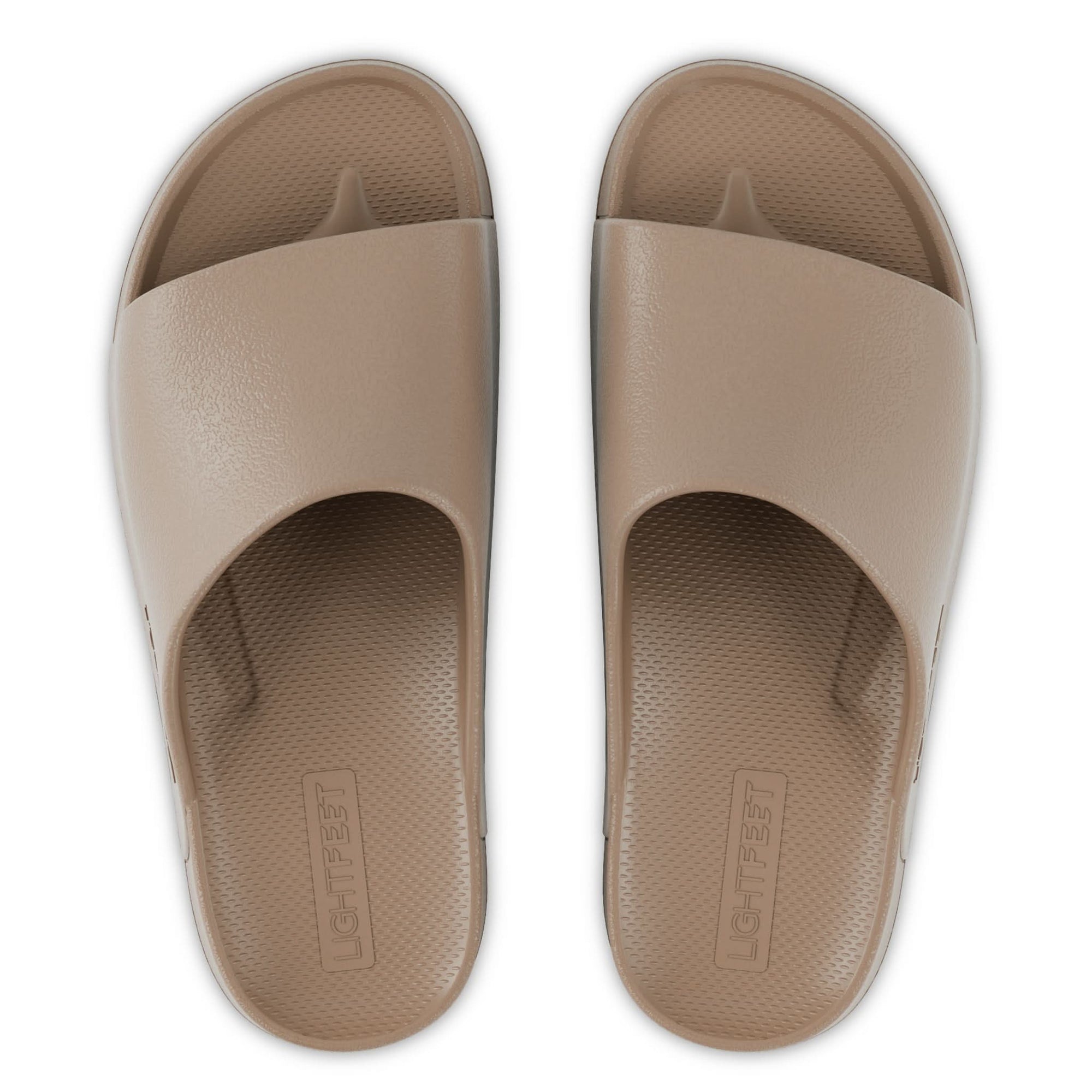 Latte - Lightfeet Single Strap Slides – Lightfeet AU